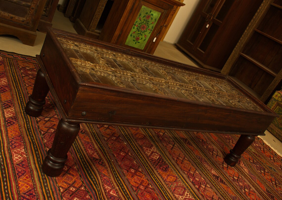 Classic Coffee Table from Antique Indian Door | Etsy