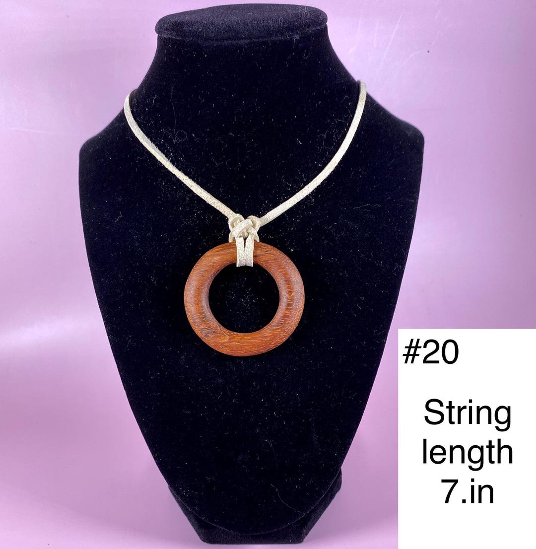 Wooden Necklace Rustic Necklace Wooden Gifts Loop Necklace Simple ...