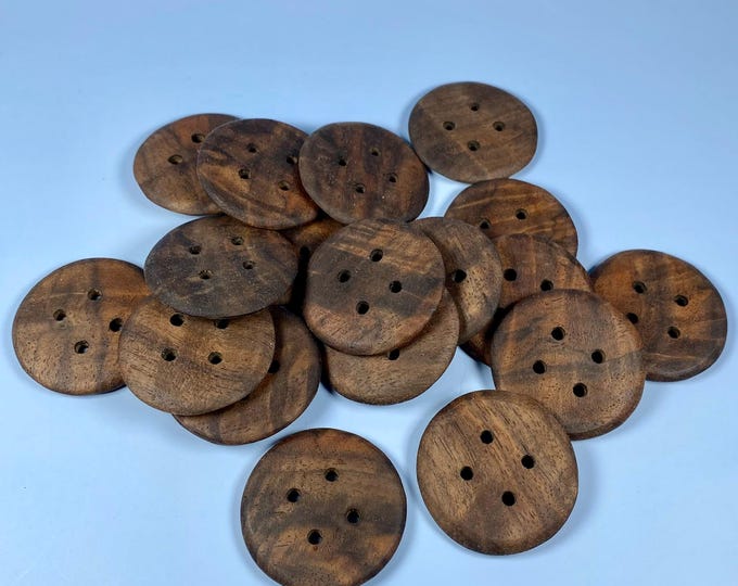 Wooden Buttons Round Shaped Hand Crafted Buttons Wood Buttons Purse ...