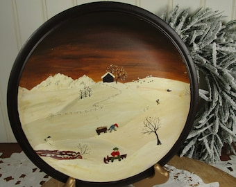 Winter Scene Plate - Etsy