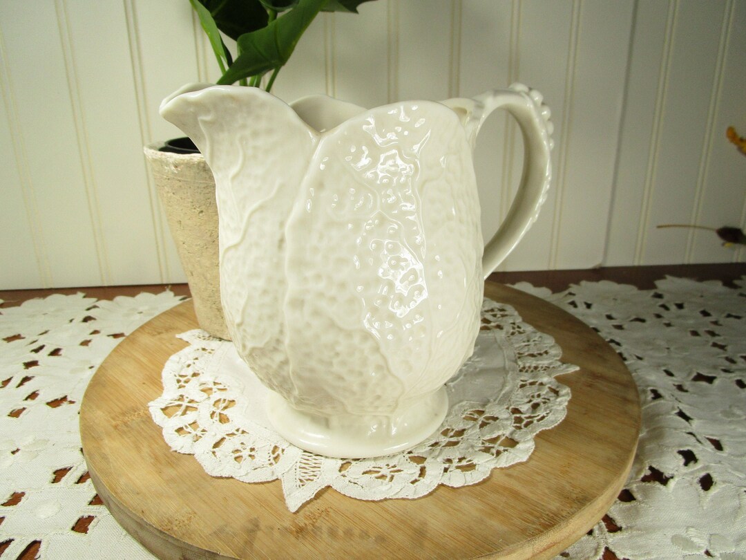 I Godinger Porcelain Water Pitcher, I GODINGER & CO Ivory Porcelain 5 3 ...