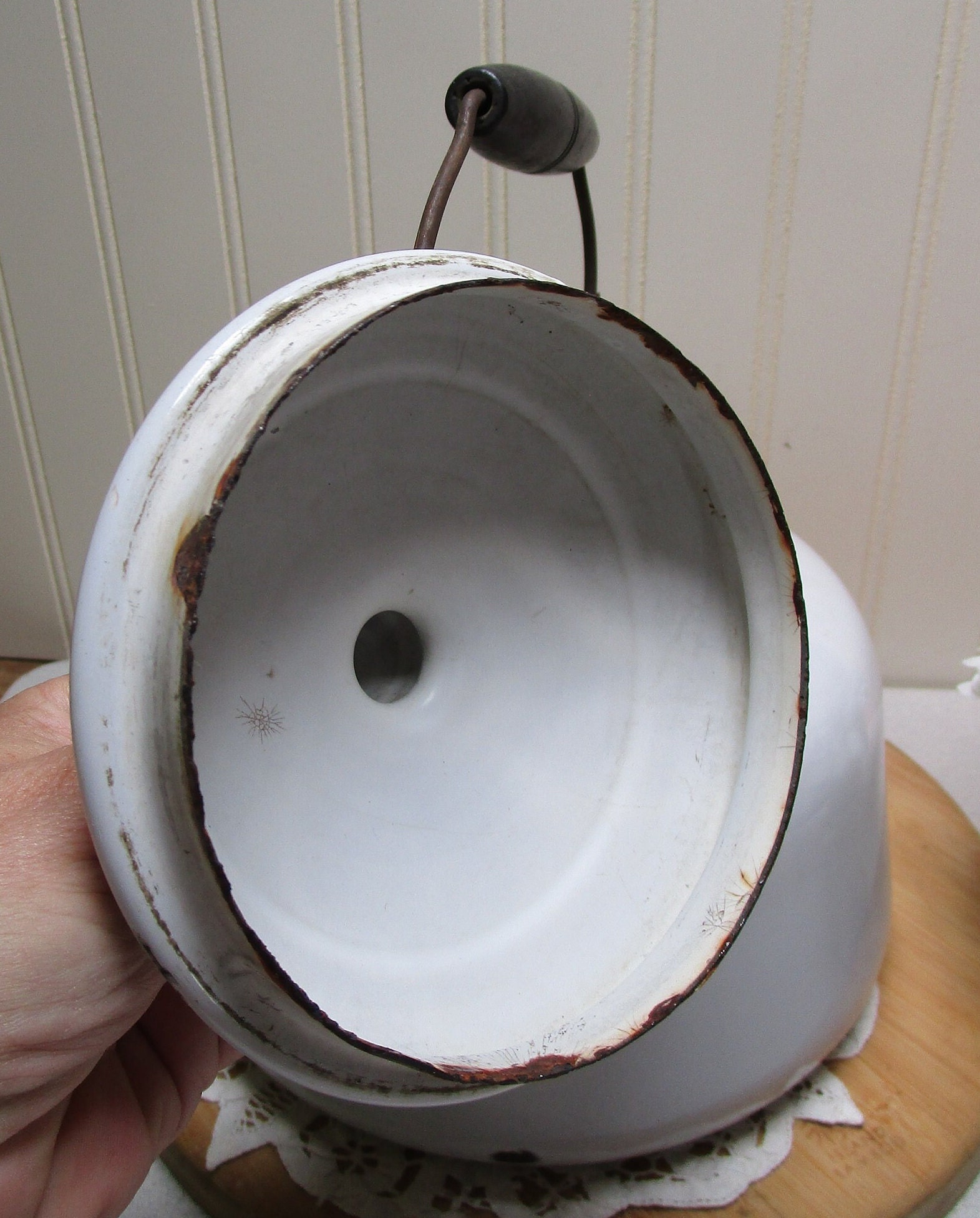 Large Enamelware Coffee Pot, White and Black Enamel, Ketchen Decor - Etsy