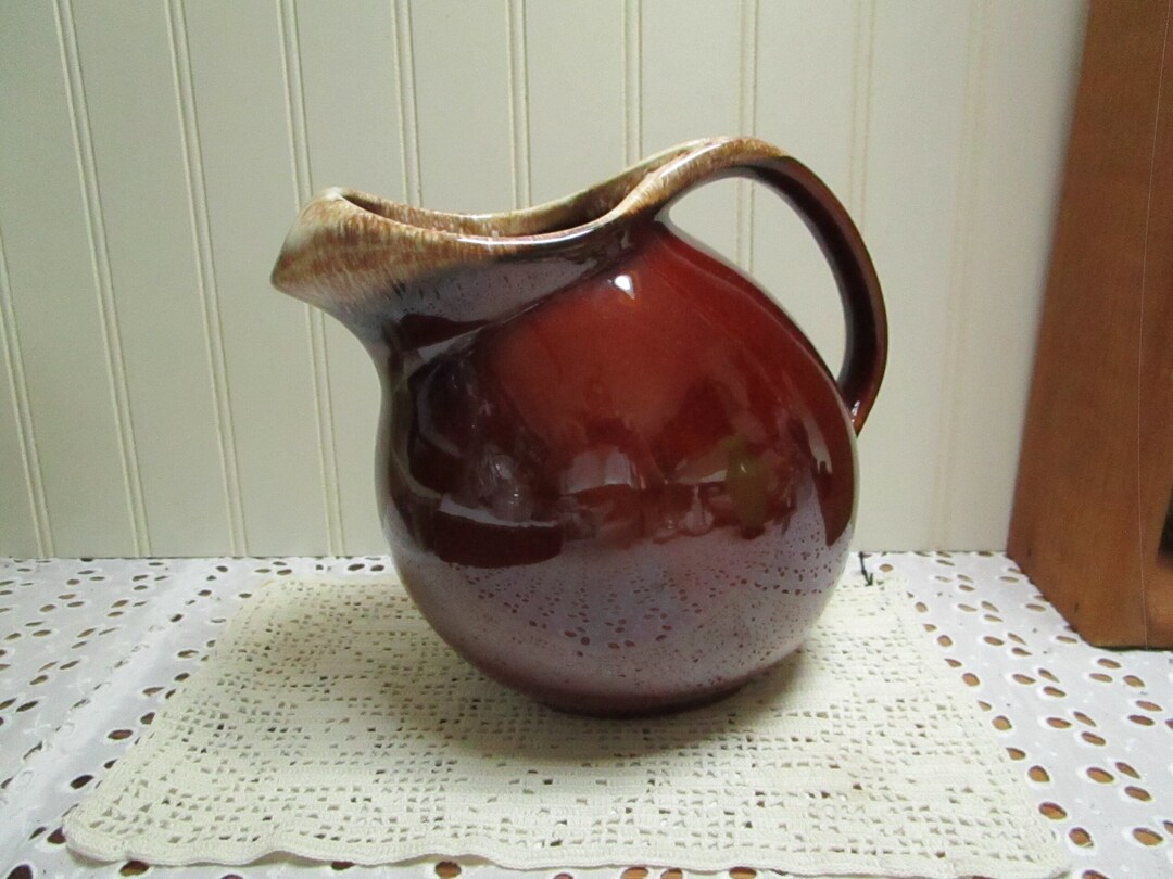Hull Pottery oven Proof Pitcher in Brown - Etsy