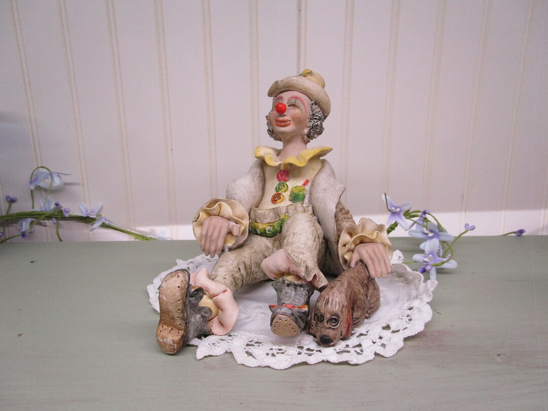 Vintage Hecho a Mano Guzman, Hand Painted Ceramic Clown, Signed - Etsy