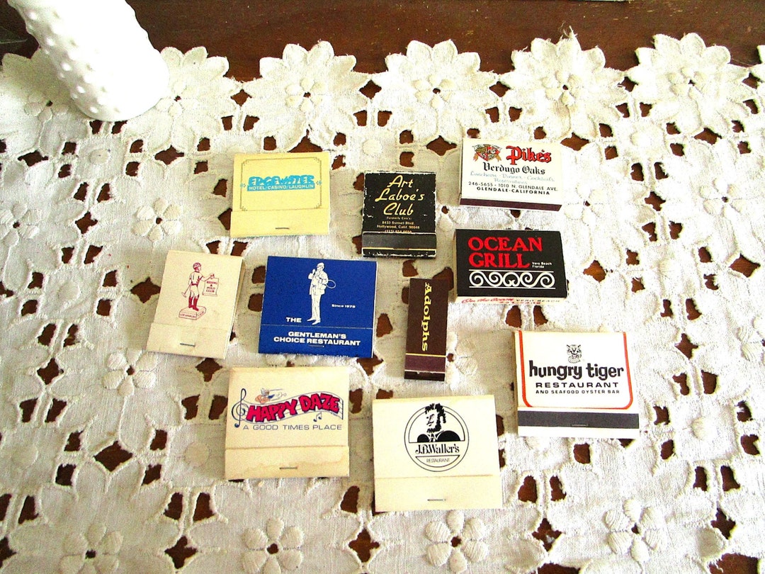 Set of 10 Vintage Matchbooks, Set of Cool Vintage Matchbooks and Boxes ...