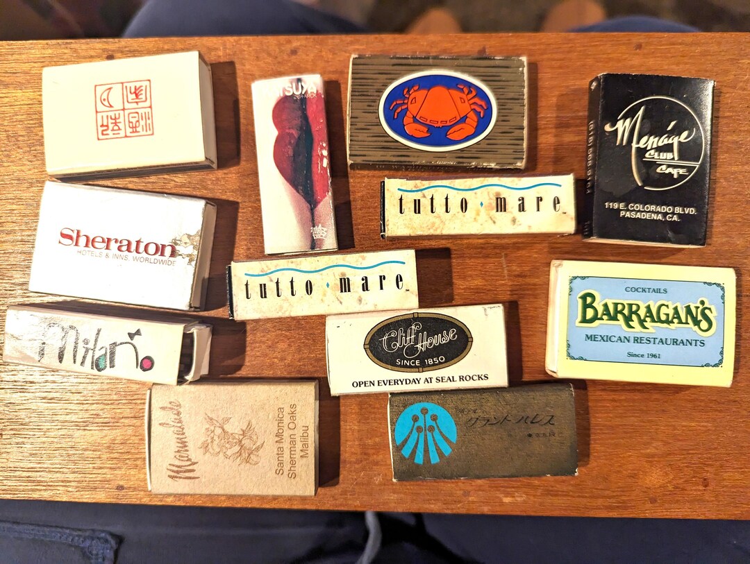 Vintage Matches 12, Set of Cool Vintage Matchboxes, Collectable Matches ...