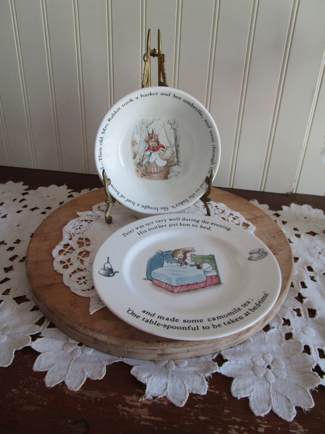 Beatrix Potter Peter Rabbit 2 Piece Dish Set, Wedgewood of Etruria ...