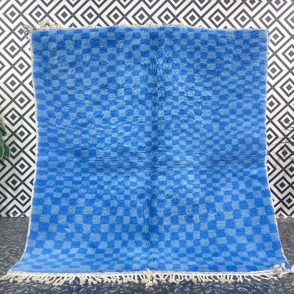 Light Blue and White Rug - Etsy