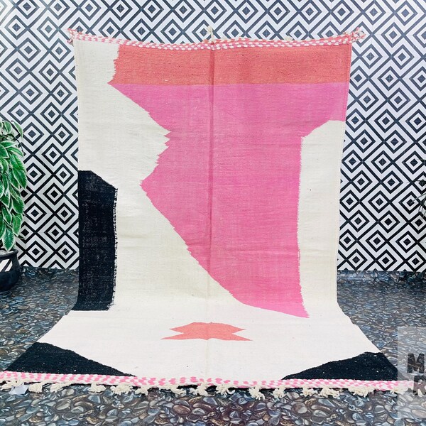 Kilim Rug Pink - Etsy