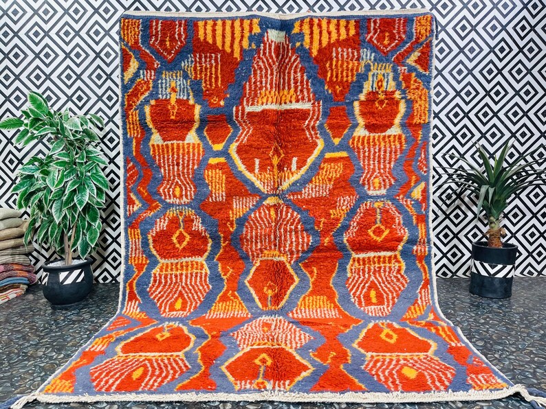 Unique Berber Moroccan Costum Rug Moroccan Woolen Carpet - Etsy