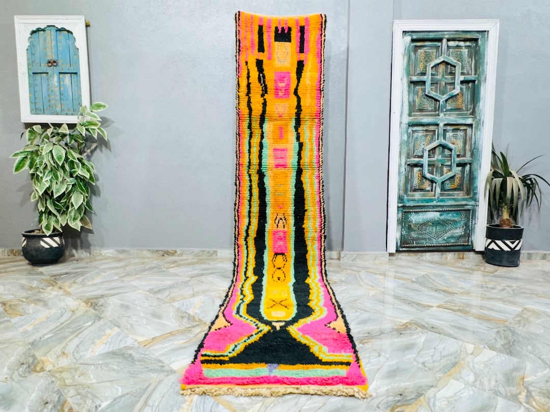 Colorful Runner Carpet, Moroccan Runner Carpet, Handmade Rug, Custom ...
