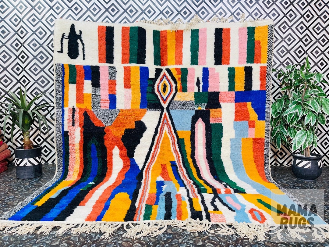 Wonderful Morrocan Rug, Colorful Berber Carpet, Sheep Wool Rug ...