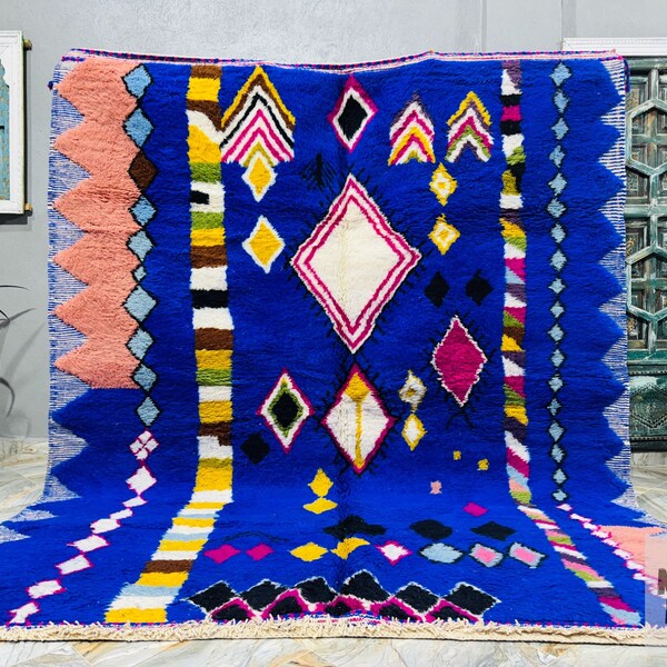 Blue Moroccan Rug - Etsy