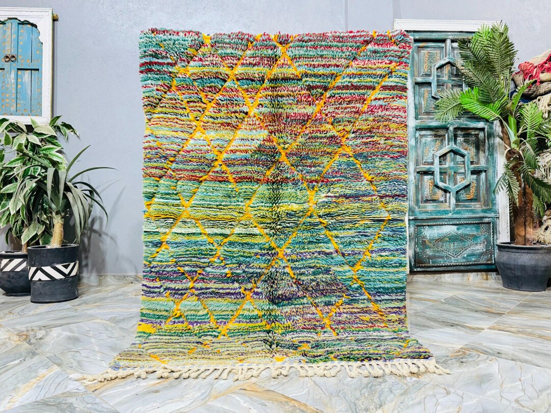 Mrirt Rugs, Emerald Green Rug, Mrirt Rug Moroccan, Beni Ourain Rug ...