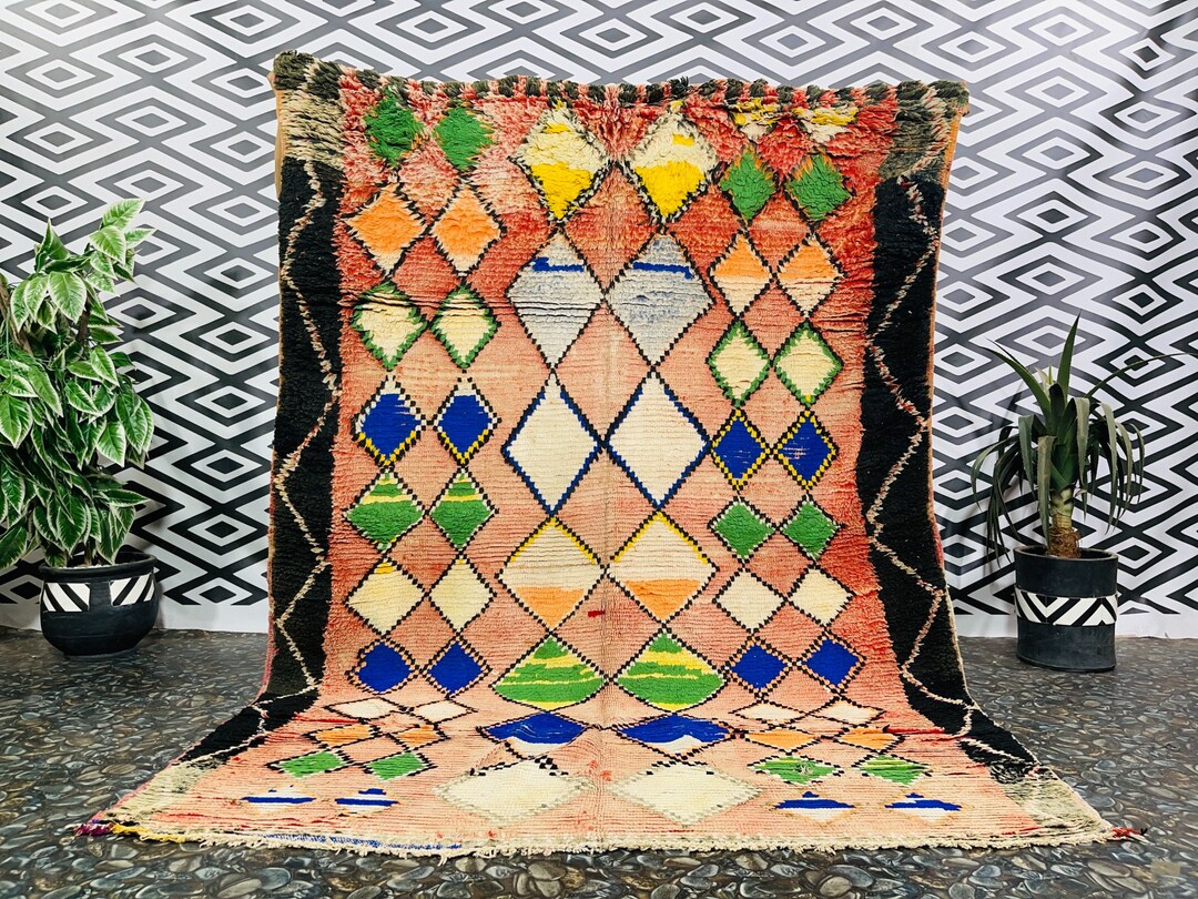 UNIQUE MOROCCAN RUG Antique Moroccan Carpet Handmade Old - Etsy