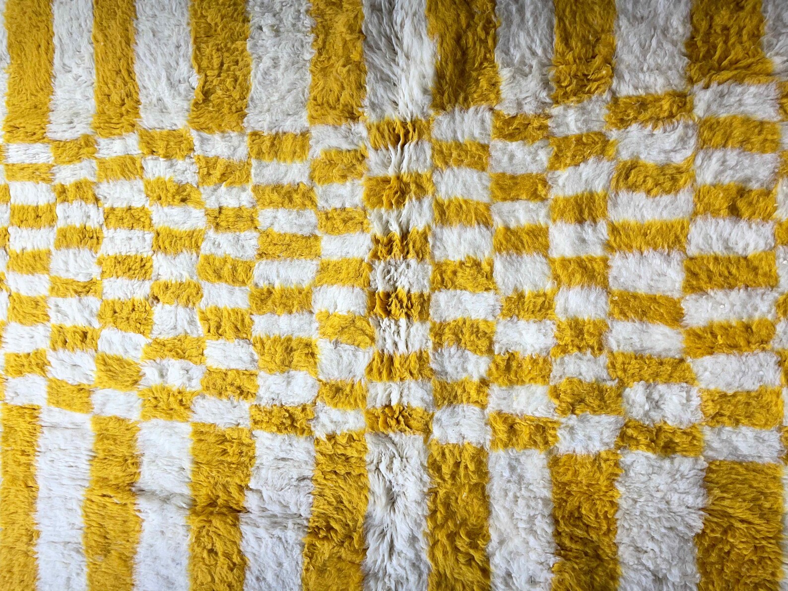 Yellow Checkered Moroccan Rug Beni Ourain Berber Moroccan | Etsy