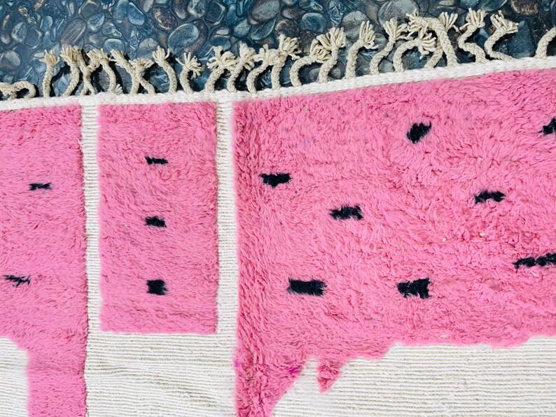 Pink Moroccan Rug Wool Moroccan Rug Berber Rug Pink Wool - Etsy