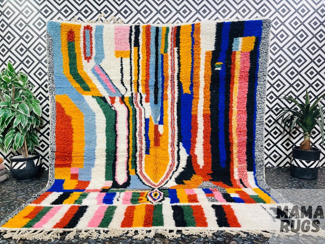 Authentic Moroccan Rug, Berber Carpet, Genuine Wool Rug, Handmade Rug ...