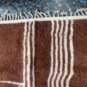 Moroccan Rug Brown Moroccan Rug Dark Plain Brown Rug Custom Area Rug ...