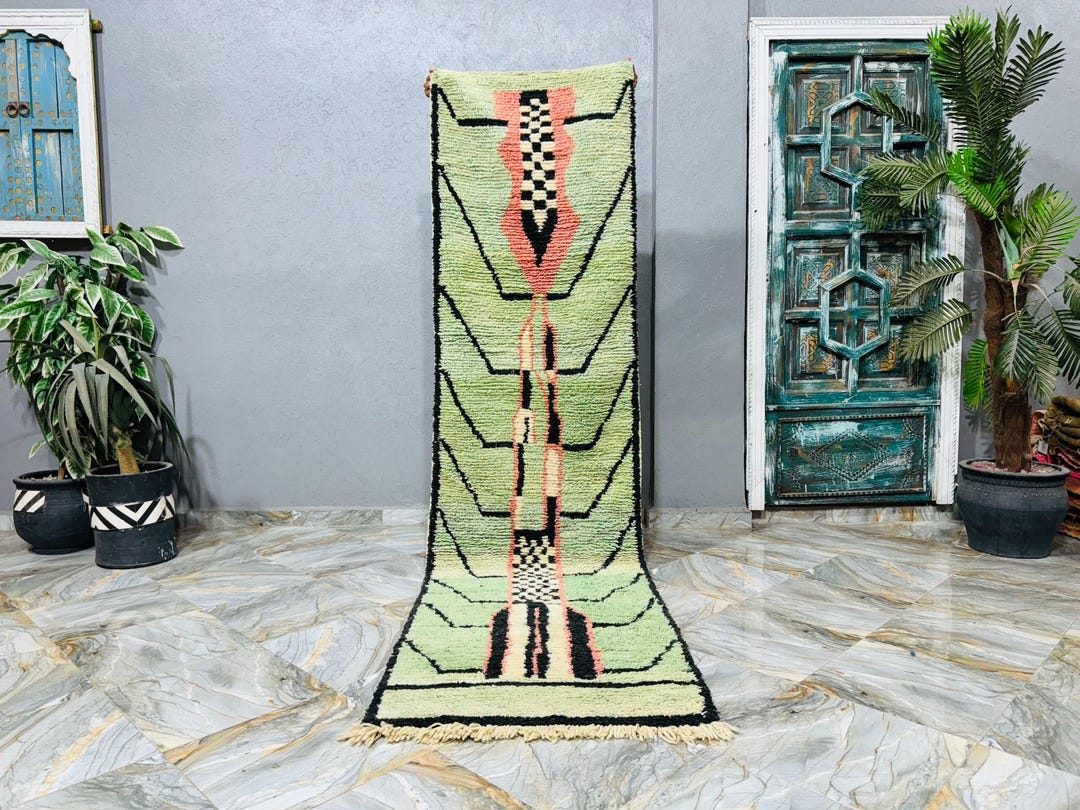 Authentic Moroccan Runner - Boujaad Handmade Runner - Berber Morocco ...