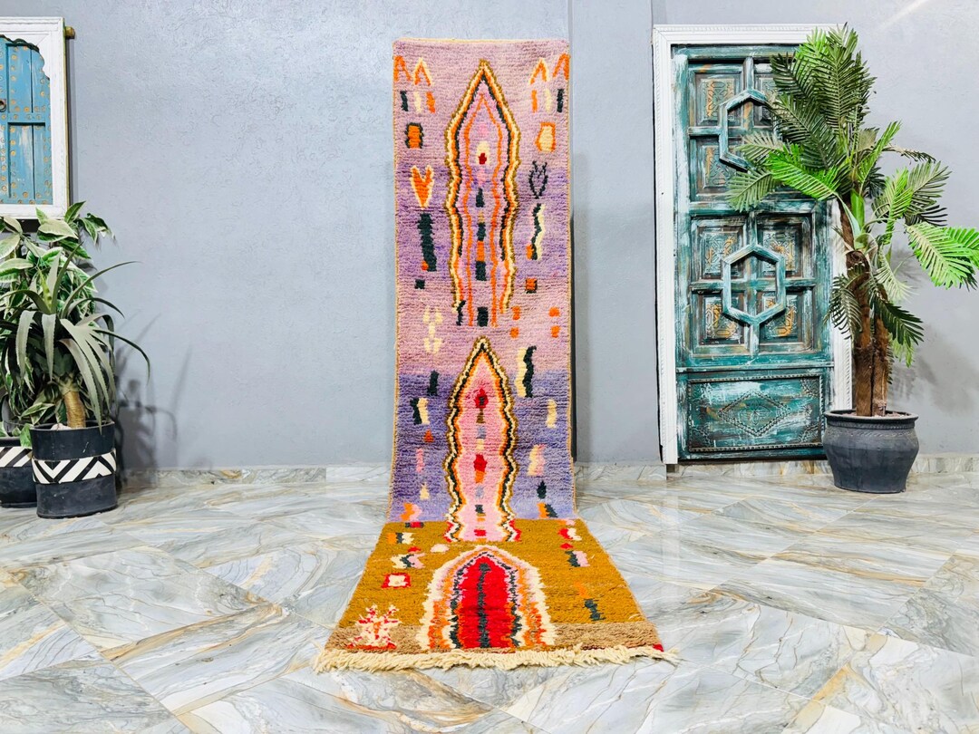 AMAZING MOROCCAN RUNNER, Berber Vintage Runner, All Wool Runner Rug ...