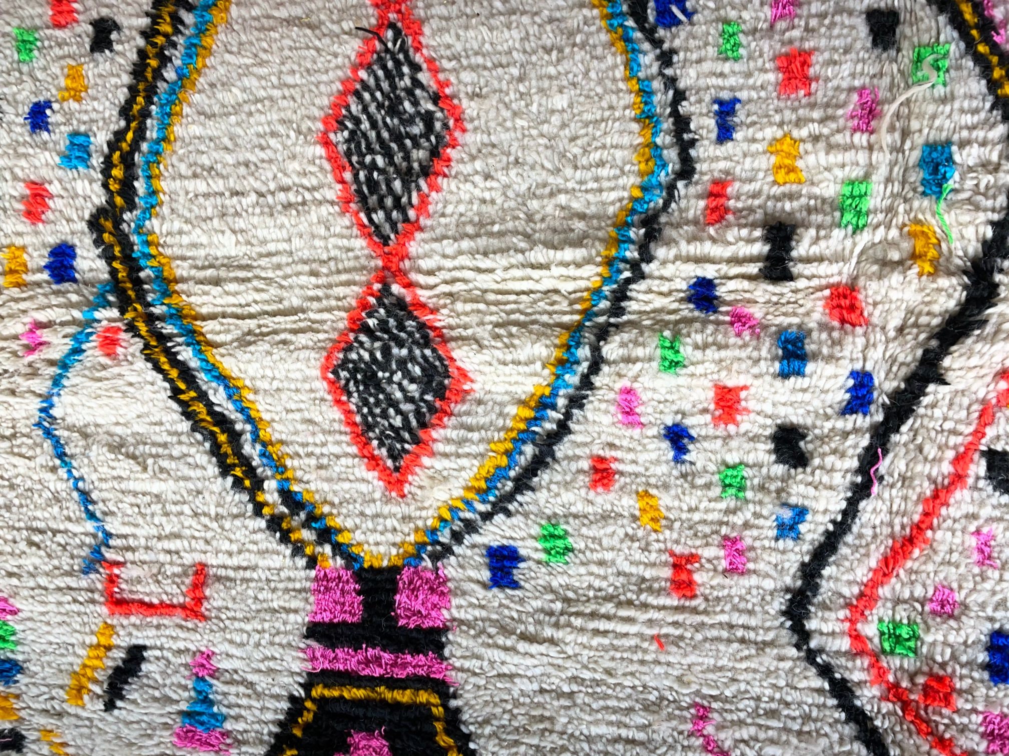 Pink Moroccan Rug Wool Moroccan Rug Berber Rug Pink Wool | Etsy