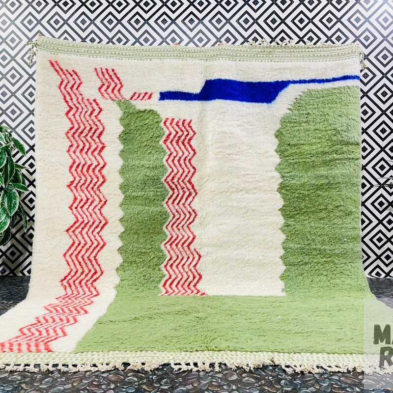 Green Moroccan Rug - Etsy