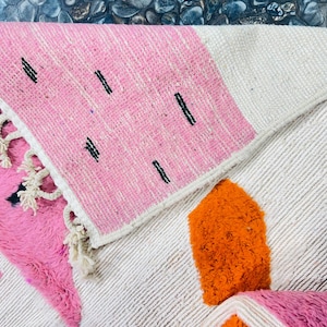 Pink Moroccan Rug Wool Moroccan Rug Berber Rug Pink Wool - Etsy