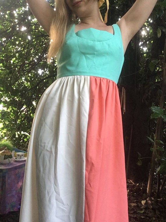 Color Block Gown - Gem