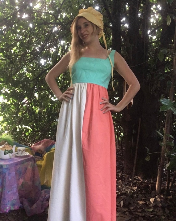 Color Block Gown - Gem