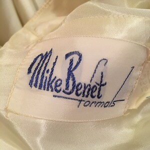 Mike Benet Formals Ivory Evening Gown Old Hollywood Glamour Circa 1960s ...