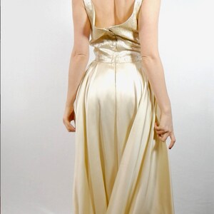 Mike Benet Formals Ivory Evening Gown Old Hollywood Glamour Circa 1960s ...