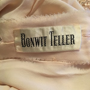 Bonwit Teller Lace and Beaded Champagne Cocktail Dress Size Large Circa ...