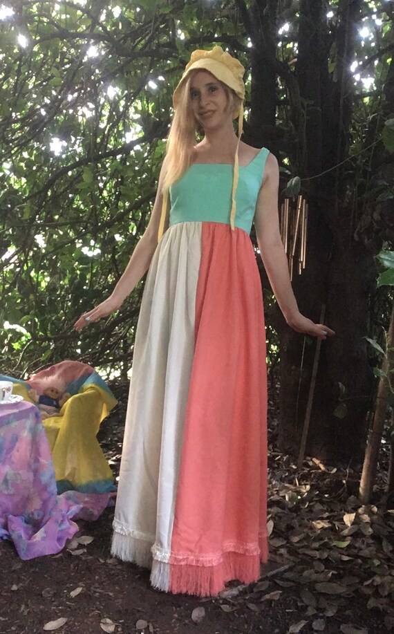 Color Block Gown - Gem