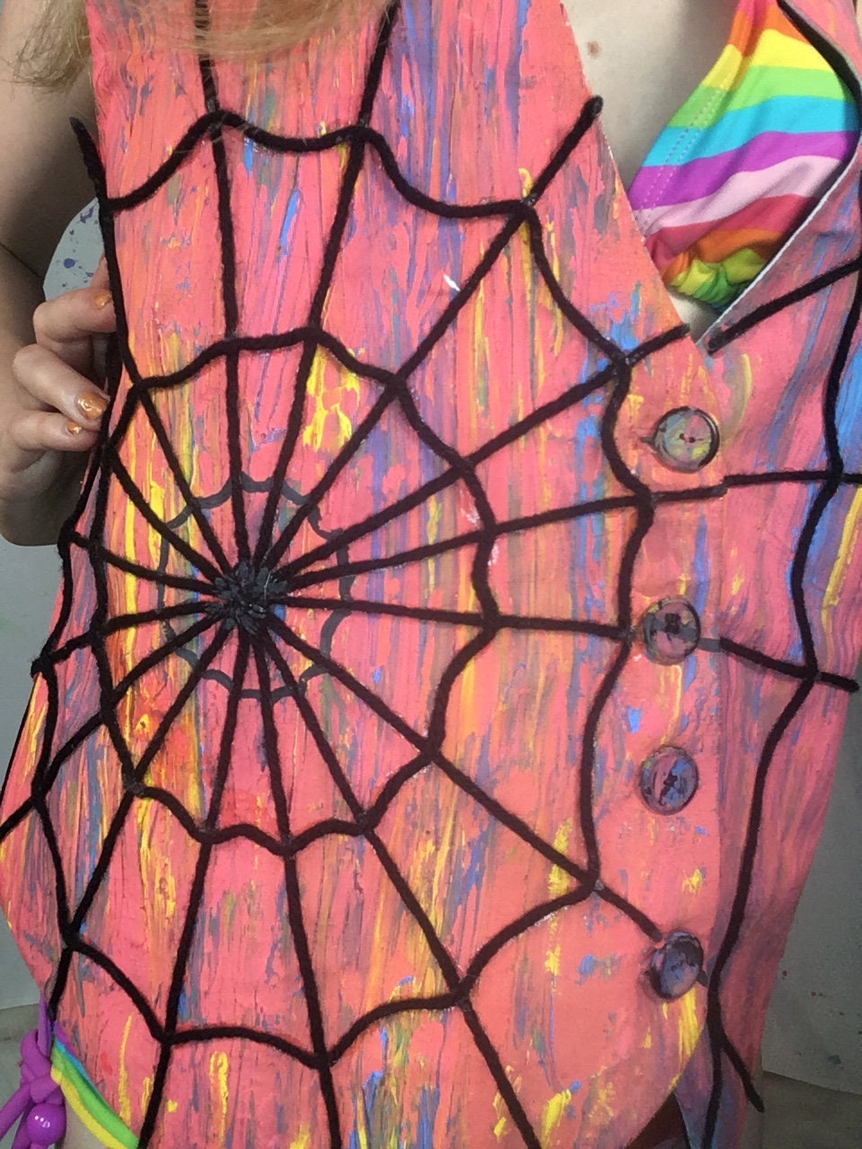 DIY Spider Web Vest Circa 1980/ 1990 - Etsy
