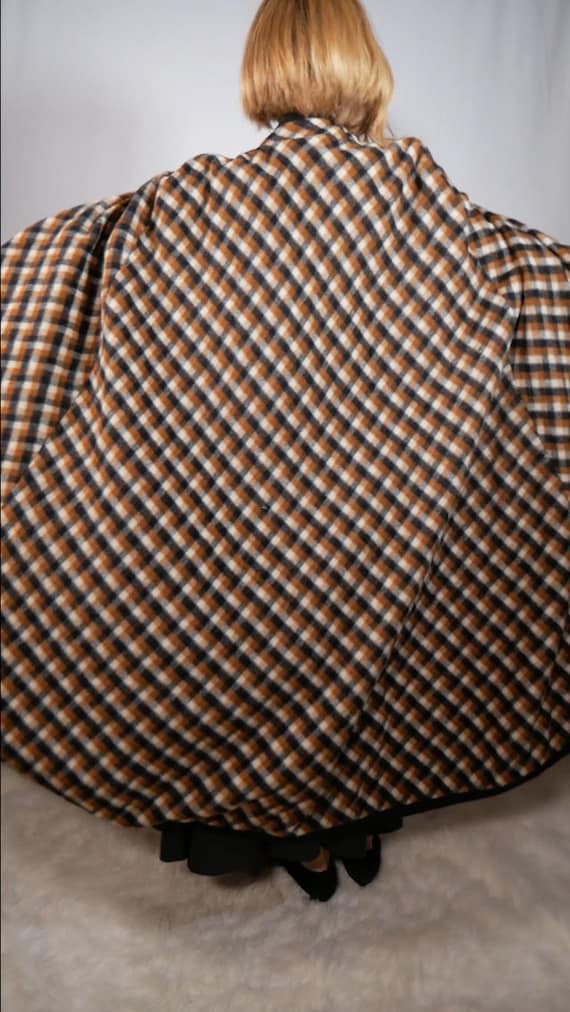 Plaid Cape Circa 1970s - Gem