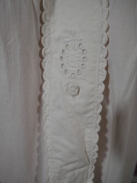 Victorian Edwardian Antique 1800s Night Gown Robe Cot… - Gem