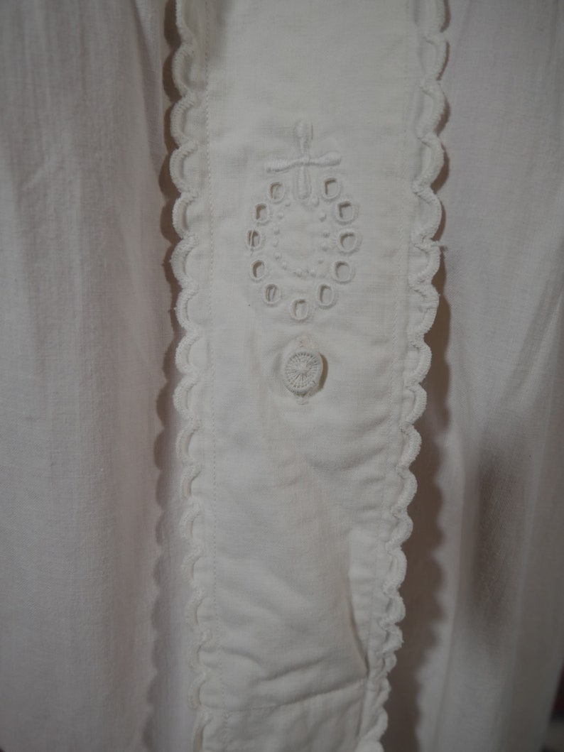 Victorian Edwardian Antique 1800s Night Gown Robe Cotton - Etsy