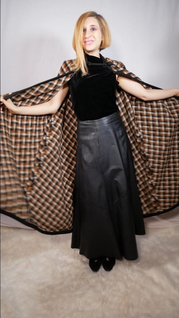 Plaid Cape Circa 1970s - Gem