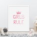 Girls Rule Printable Wall Art | Mindfulness Gift | Tumblr Room Decor ...