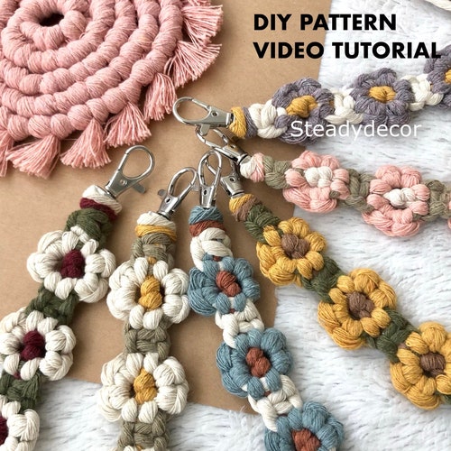 3 Macrame Keychain Patterns PDF Instant Download Tutorial | Etsy