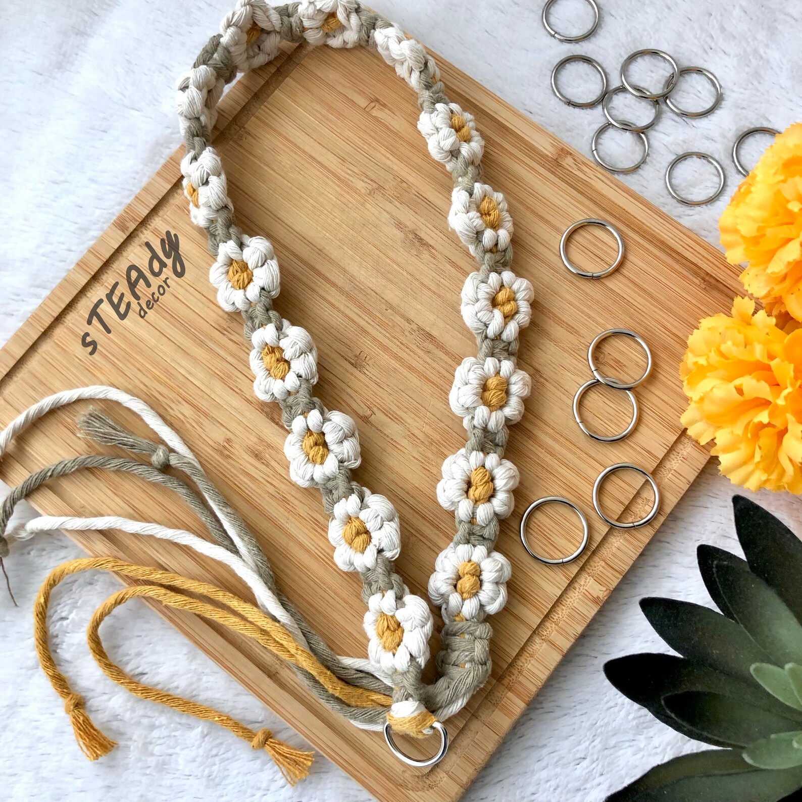 DIY Macrame Belt Flower Design Pattern Video Tutorial Women | Etsy