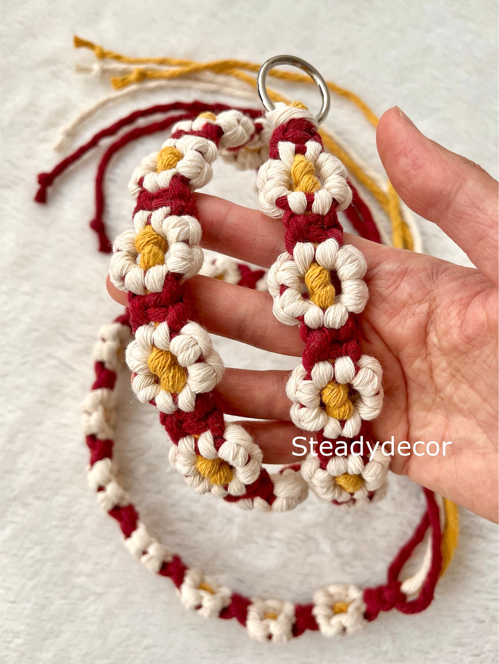 DIY Macrame Belt Flower Design Pattern Video Tutorial Women - Etsy