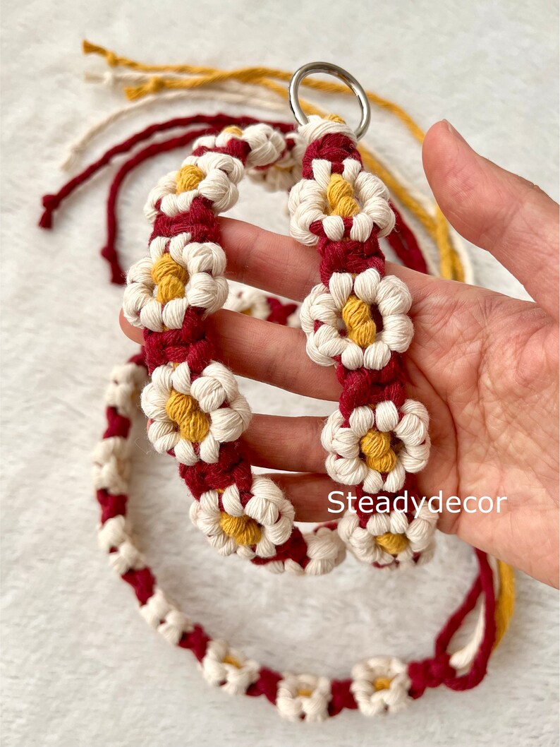DIY Macrame Belt Flower Design Pattern Video Tutorial Women - Etsy