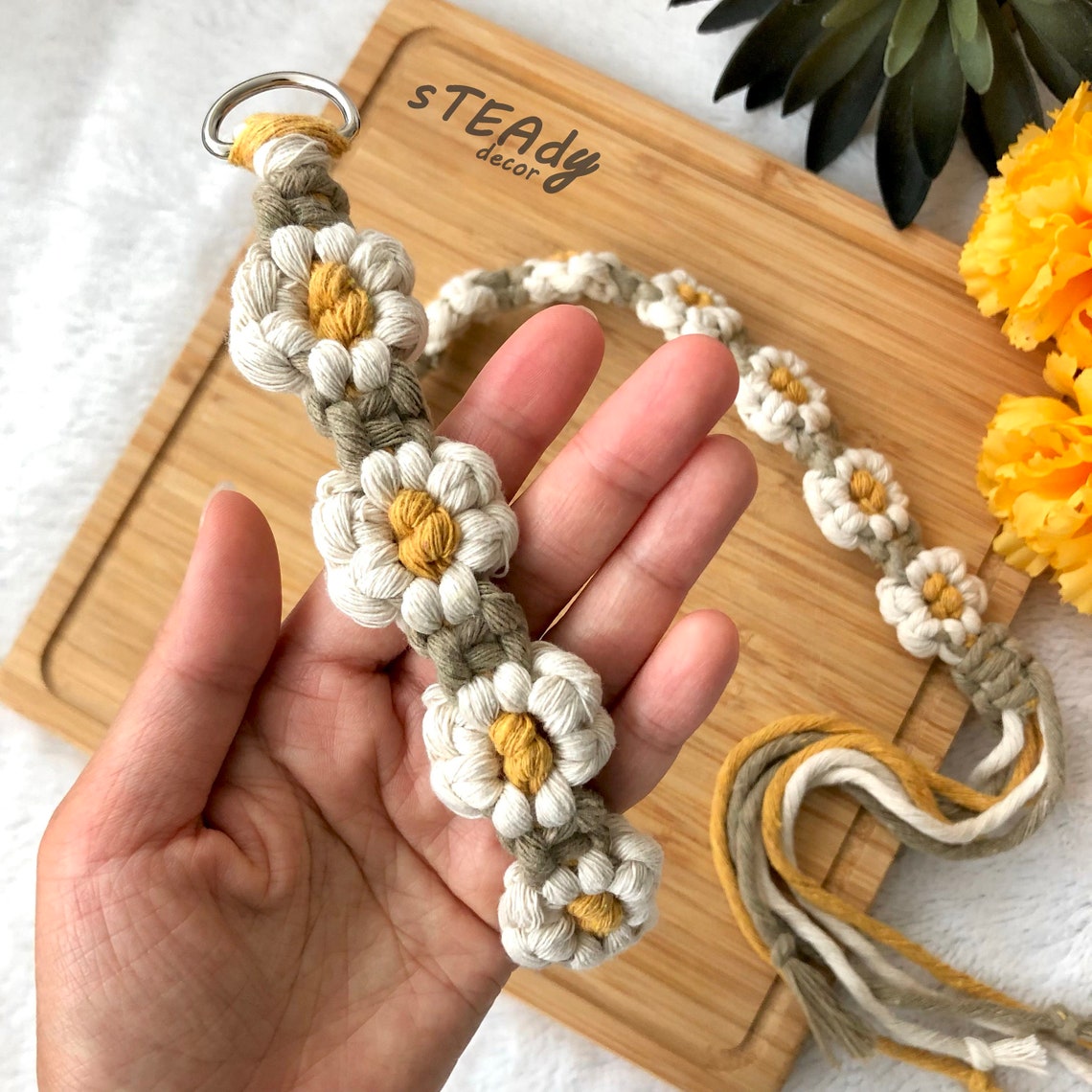 DIY Macrame Belt Flower Design Pattern Video Tutorial Women - Etsy