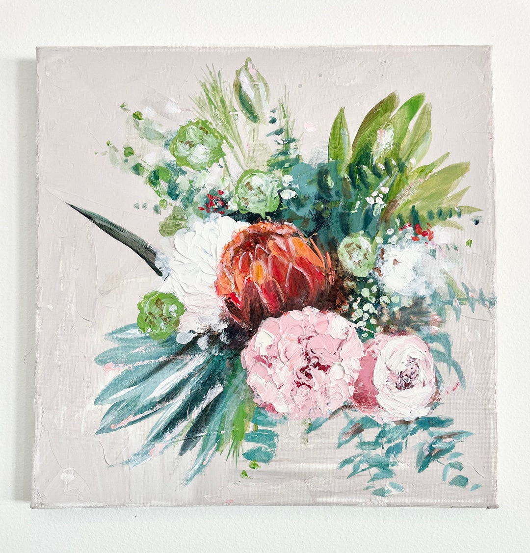 Custom Original Painting of Your Wedding Bouquet by Leanne Larson - Etsy
