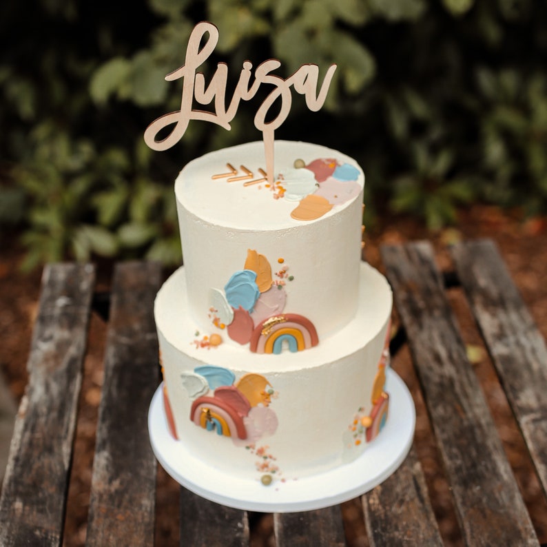 Cake Topper With Name Cake Topper Personalized Birthday - Etsy UK
