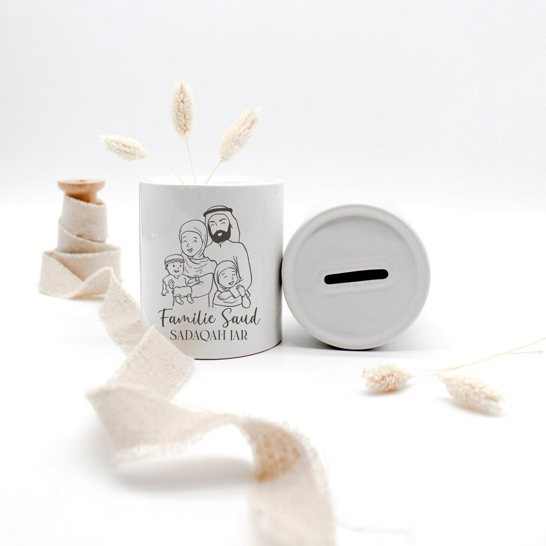 Sadaqah Jar Family Money Box Ramadan Personalized With Desired Name ...