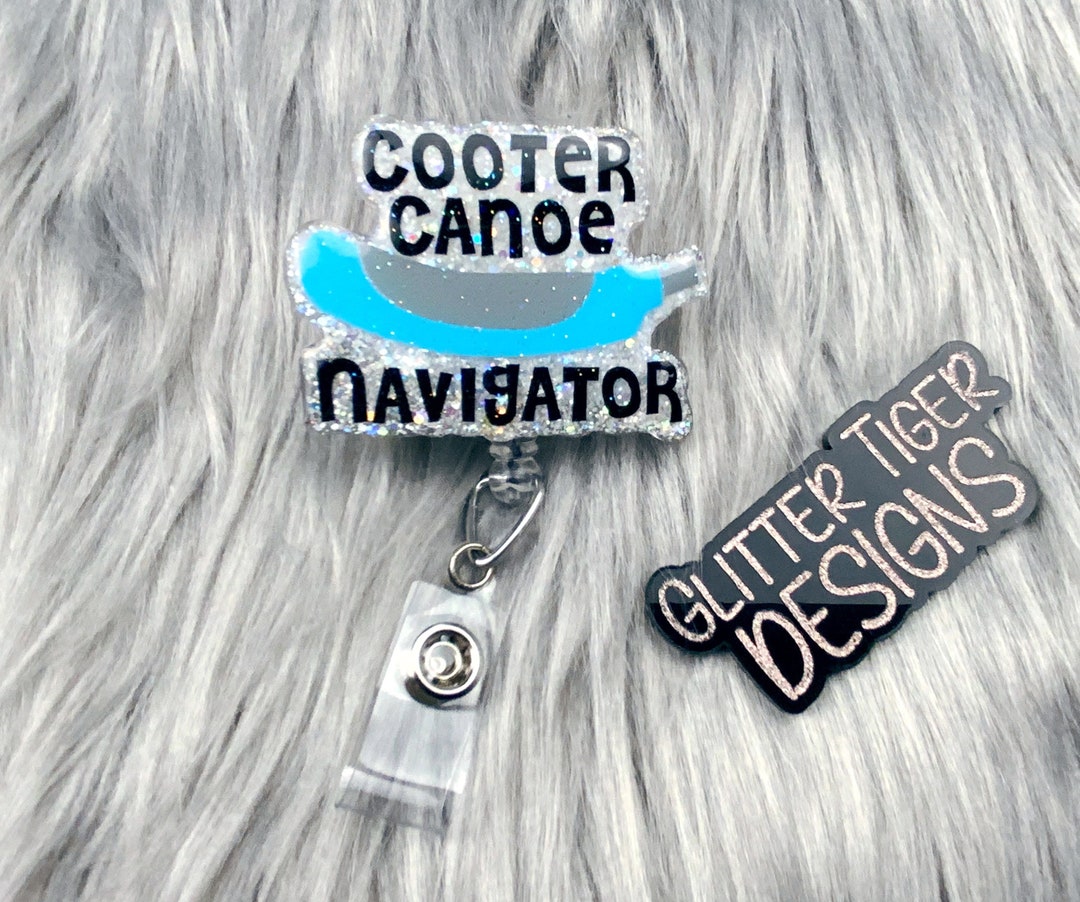 Cooter Canoe Navigator Badge Reel, Badge Reel, Cooter Canoe, Cute Badge ...