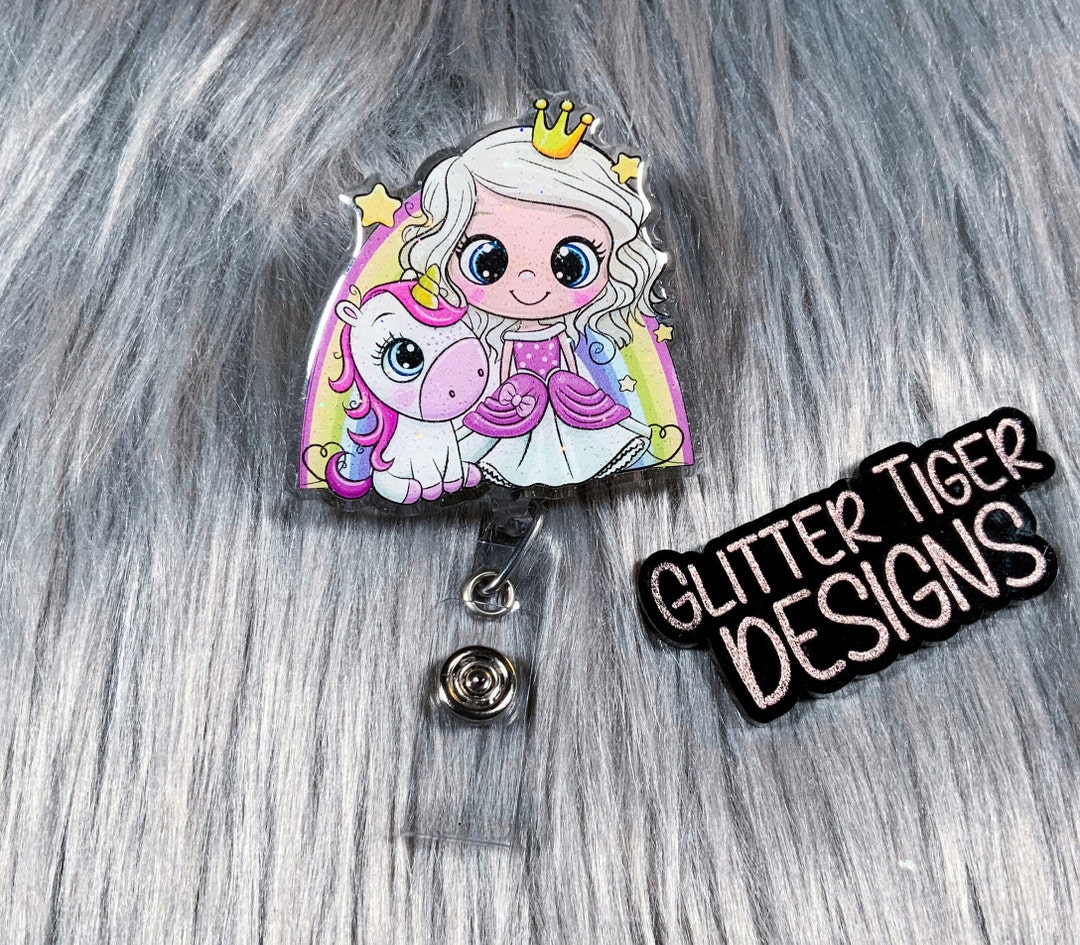Princess Badge Reel, Badge Reel, Nurse Badge Reel, Retractable Badge ...